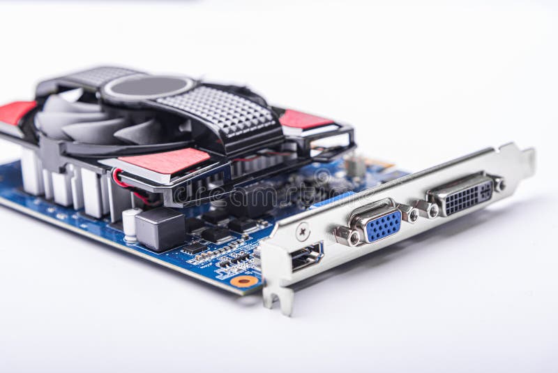 Computer Gaming Powerful Modern Graphic Card Stock Image - Image of ...