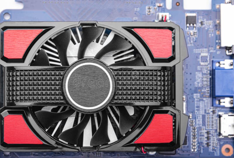 Computer Gaming Powerful Modern Graphic Card Stock Photo - Image of ...