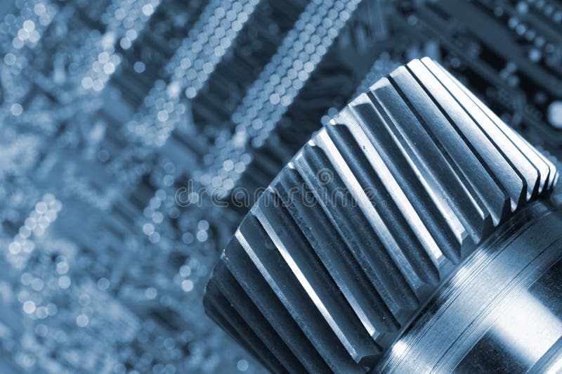 Computer-gears stock image. Image of cogwheel, engine - 1586317