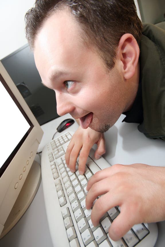 Computer geek stock image. Image of face, communication - 4440355