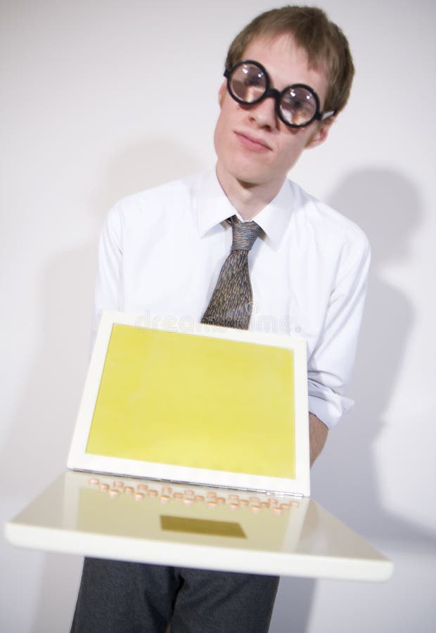 Computer Geek stock vector. Illustration of color, monitor - 9151277