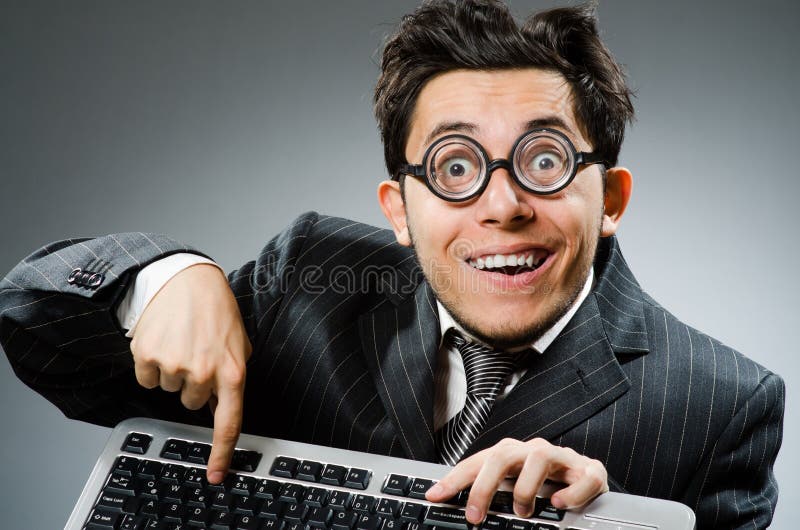 Computer geek stock image. Image of laptop, internet - 47563245