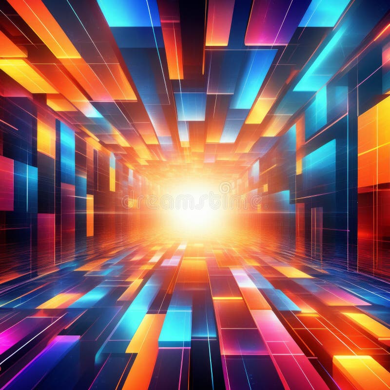 Computer Generated Abstract Color Background, Digital Data Storage ...