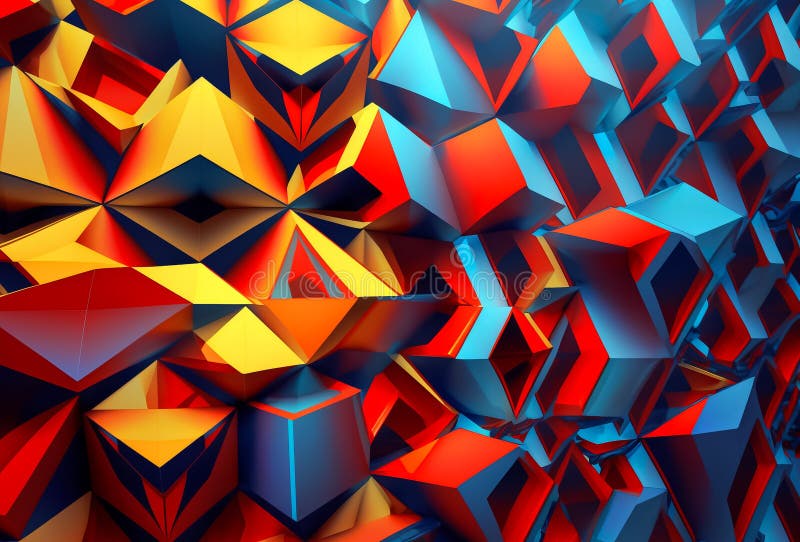 Computer Generated Abstract Image of Colorful Shiny Objects Stock ...