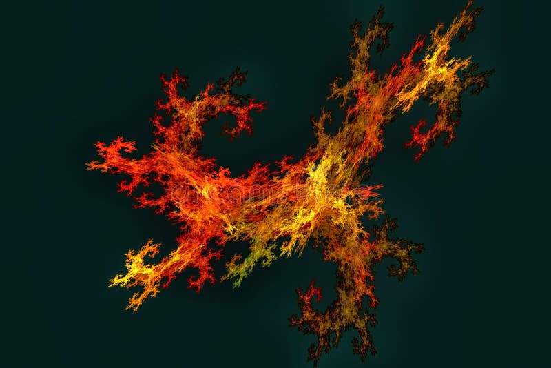 Computer Generated Abstract Spiral Fractal Flame Image Stock ...