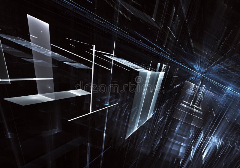 Abstract Technology 3D Illustration Stock Illustration - Illustration ...