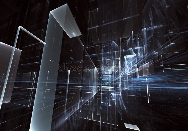 Abstract Technology 3D Illustration Stock Illustration - Illustration ...