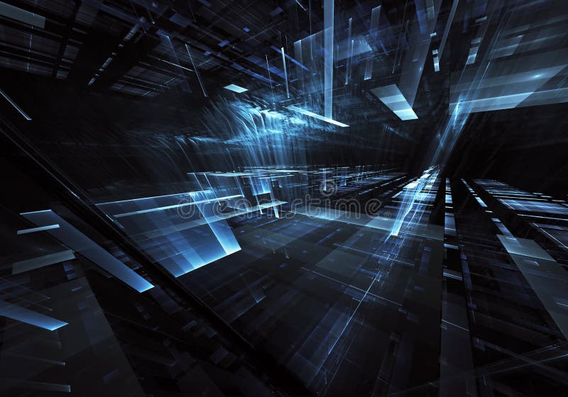 Abstract Technology 3D Illustration Stock Illustration - Illustration ...