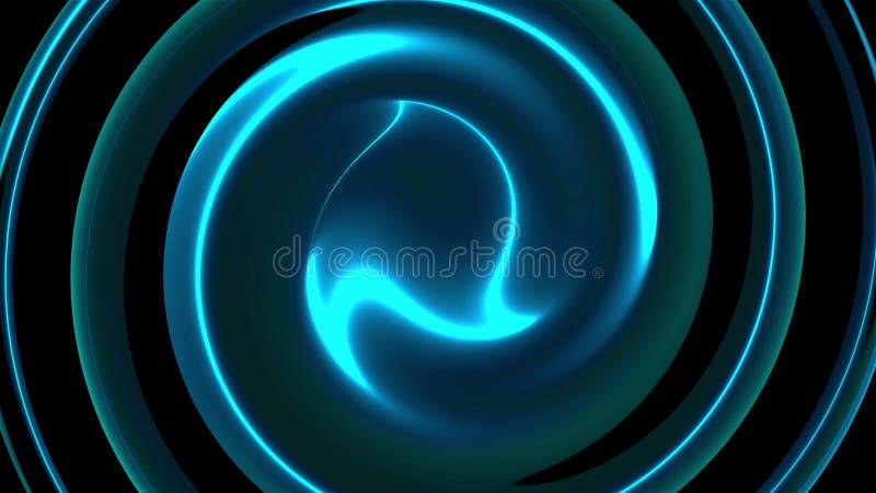 Computer Generated Abstract Twist Background. 3D Rendering Circular Merger of Neon Color Lines ...
