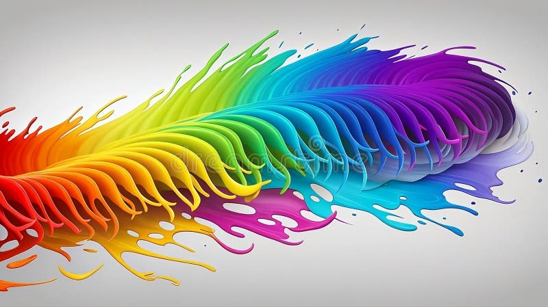 Colorful Background Wave Ribbon - Symbol - a Rainbow Design in the ...