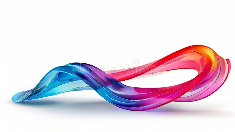 Colorful Background Wave Ribbon - Symbol - a Rainbow Design in the ...