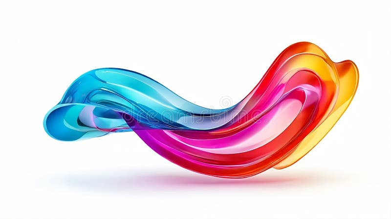 Colorful Background Wave Ribbon - Symbol - a Rainbow Design in the ...