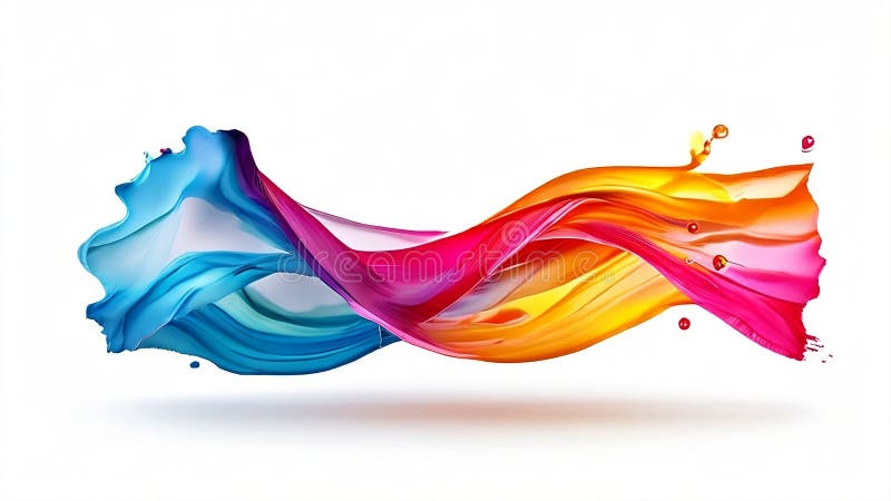 Colorful Background Wave Ribbon - Symbol - a Rainbow Design in the ...