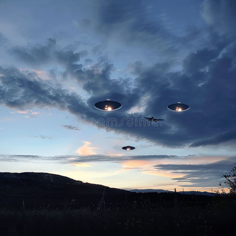 Computer Generated Airplane Flying. AI Generative Stock Illustration ...