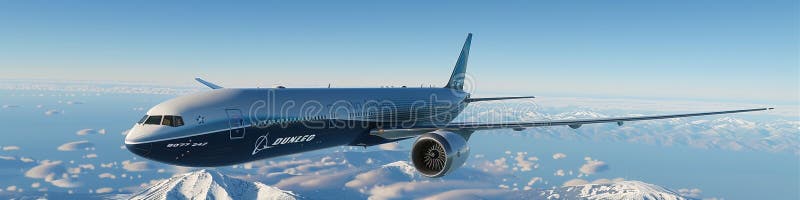 Computer Generated Airplane Flying. AI Generative Stock Illustration ...