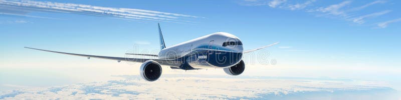 Computer Generated Airplane Flying. AI Generative Stock Illustration ...