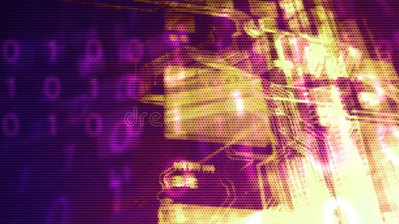 Computer Generated Animated Moving Motion Background Showing Random ...