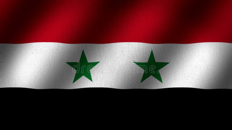 Animated Syria Flag. Syrian Flag Icon. the Waving Glossy Banner of ...