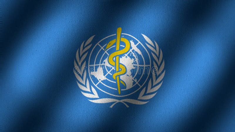 Animated flag of WHO OMS stock footage. Video of flag - 210082548