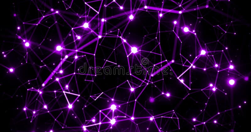 Computer-generated Animation of Purple Abstract Geometric Shapes on a ...