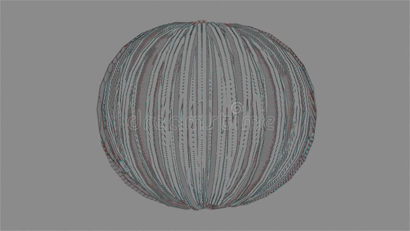 Abstract Background Rotating Segmented Sphere on Grey Background Stock ...