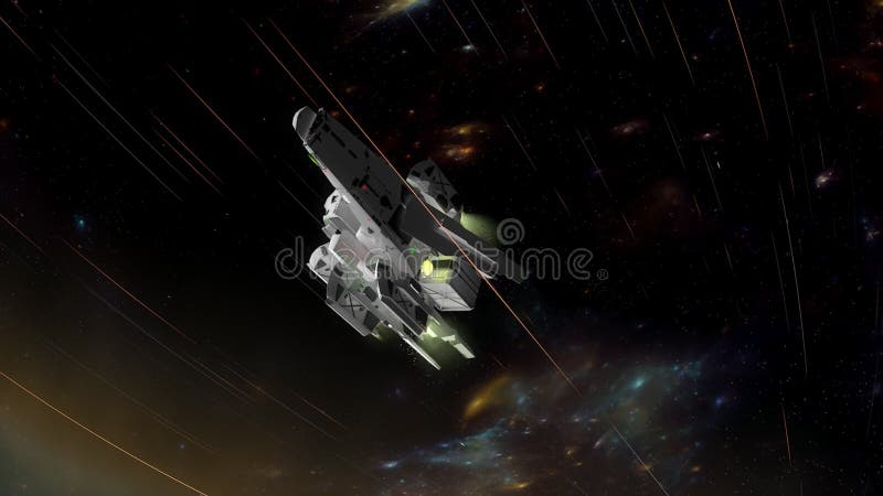 Art Concept Sci-fi Space Cruiser Stock Video - Video of alien ...