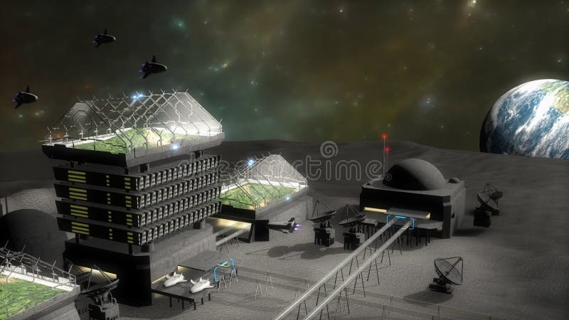 Artist Concept Commercial Space Observatory. Stock Footage - Video of ...