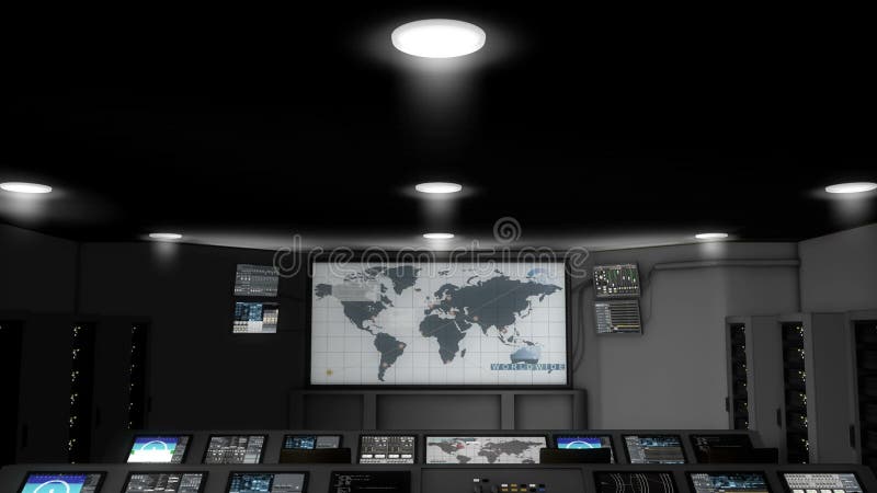 Artist Rendering, High-tech Command Center Room. Stock Video - Video of ...