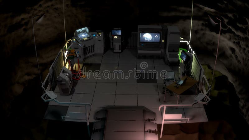 Secret Underground Command Center V3. Stock Video - Video of animation ...