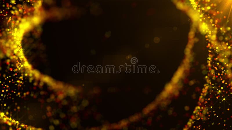 Computer Generated Beautiful Glittering Particles Floating through ...