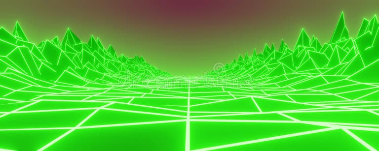 Computer Generated Binary Code Landscape . Big Data . Binary Code . Wireframe Landscape ...