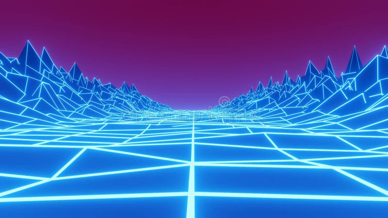 Computer Generated Binary Code Landscape . Big Data . Binary Code . Wireframe Landscape ...