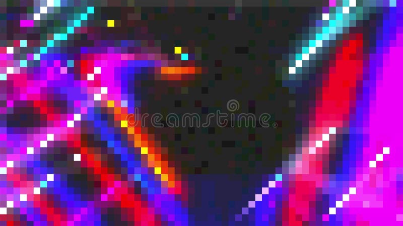 Pixelated 8-bit Explosion with Retro-style Fireballs, on a Vibrant ...