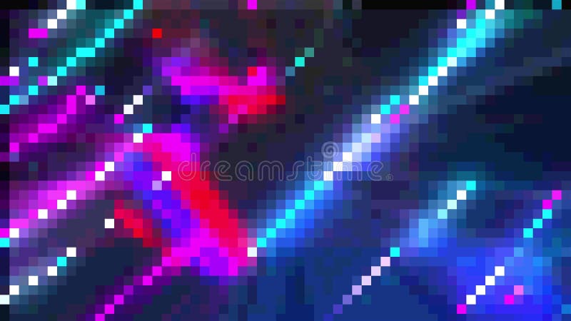Computer Generated 8 Bit Effect, Colorful Pixelated Backdrop, 3d ...