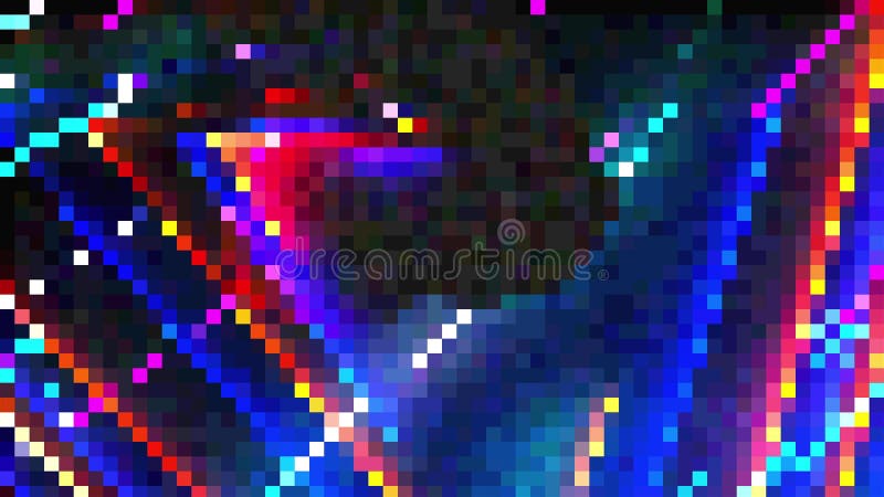 Computer Generated 8 Bit Effect, Colorful Pixelated Backdrop, 3d ...