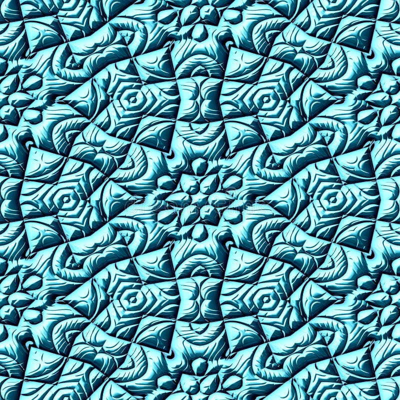 Blue Seamless Mayan Texture Stock Illustration - Illustration of ...
