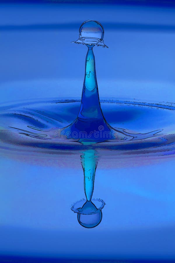 Cartoon Drawing of a Water Drop Shape beside a Bear Stock Illustration ...