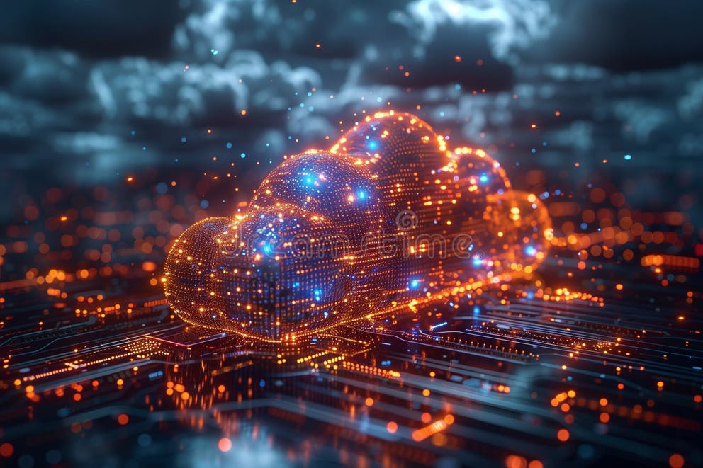 Computer Generated Image of a Cloud in the Sky Stock Photo - Image of ...