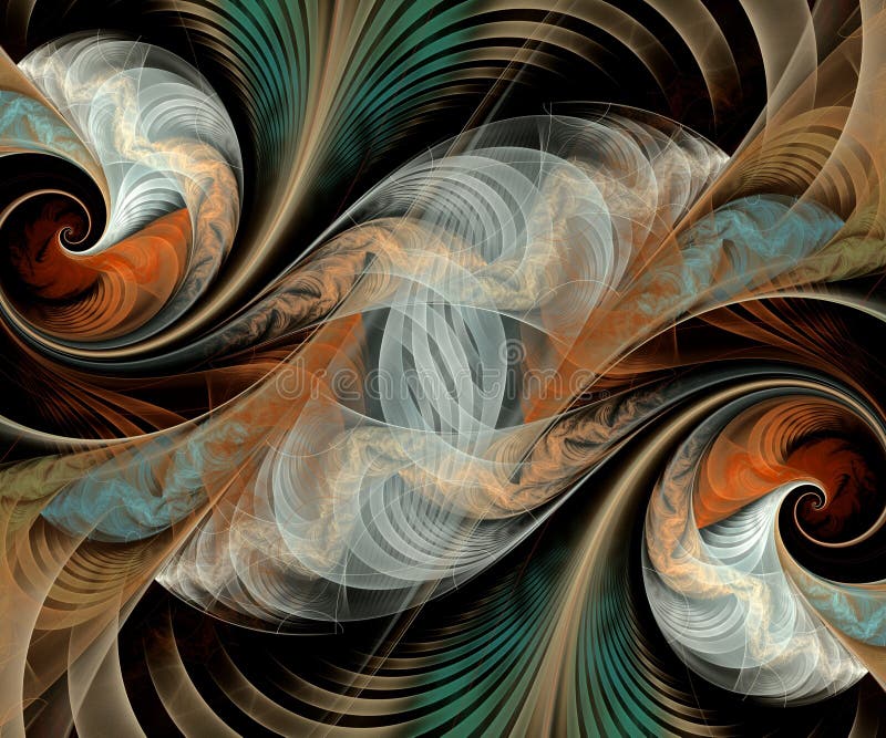 Computer Generated Colorful Computed Fractal Artwork Stock Illustration ...