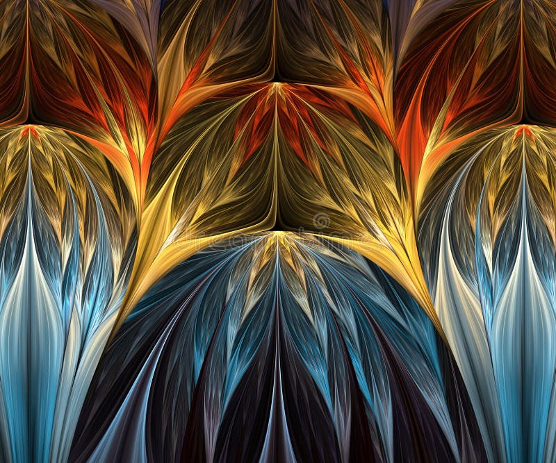 Computer Generated Colorful Computed Fractal Artwork Stock Illustration ...