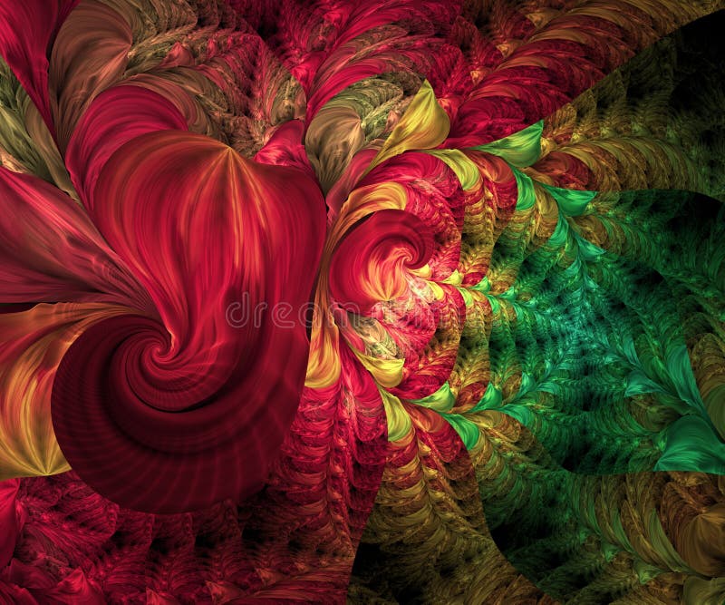 Computer Generated Colorful Computed Fractal Artwork Stock Illustration ...
