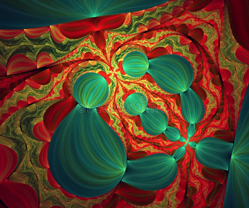 Computer Generated Colorful Computed Fractal Artwork Stock Illustration ...