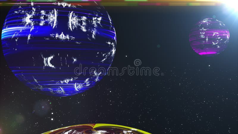 3d Rendering of Cosmic Background. Model of the Orbital Motion of ...