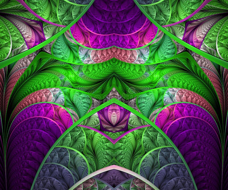 Computer Generated Colorful Fractal Artwork Stock Illustration ...