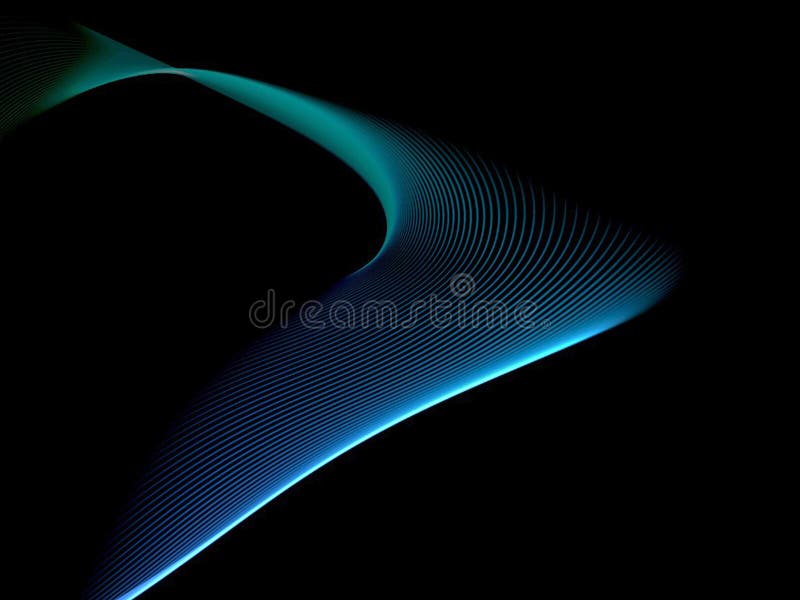 Computer Generated Colorfull Lines on Black Background Stock ...