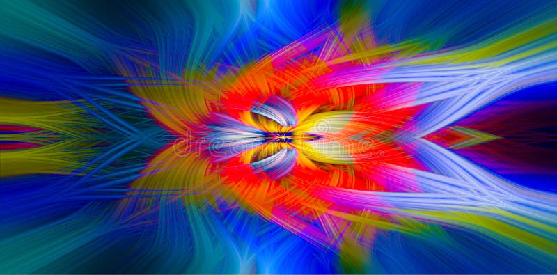 Computer Generated Colour Lines Stock Illustration - Illustration of ...