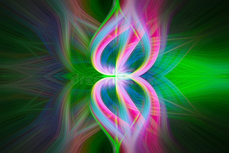 Computer Generated Colour Lines Stock Illustration - Illustration of ...