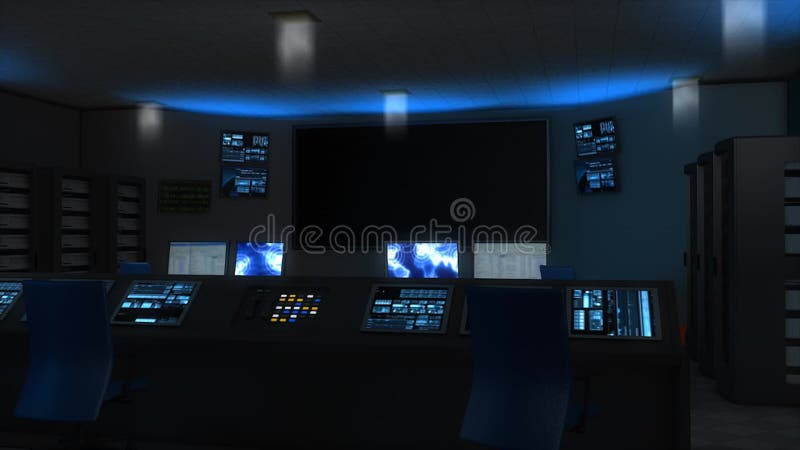 Command Center with All System Ready Animation. Stock Video - Video of ...