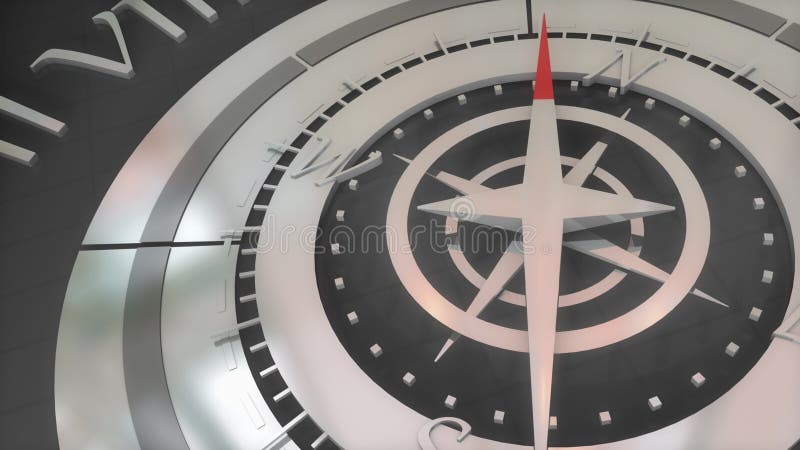 3D Animation of Navigational Compass. Compass 3d Render Icon ...