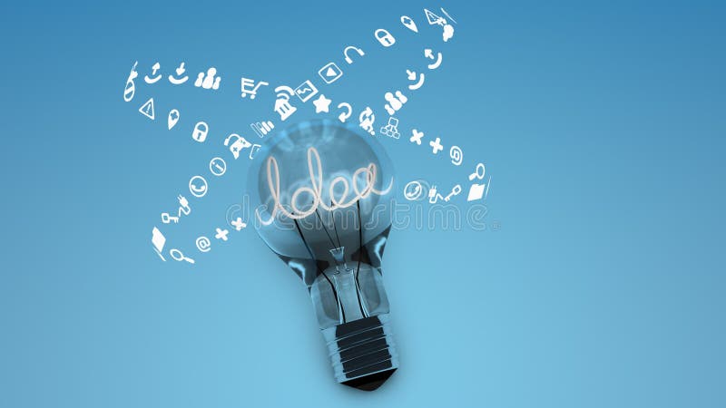 Conceptual Animation Light Bulb Idea. Stock Footage - Video of glass ...